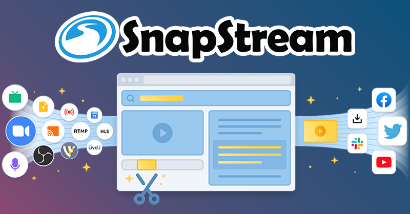With SnapStream, record and cut live TV for your original productions
